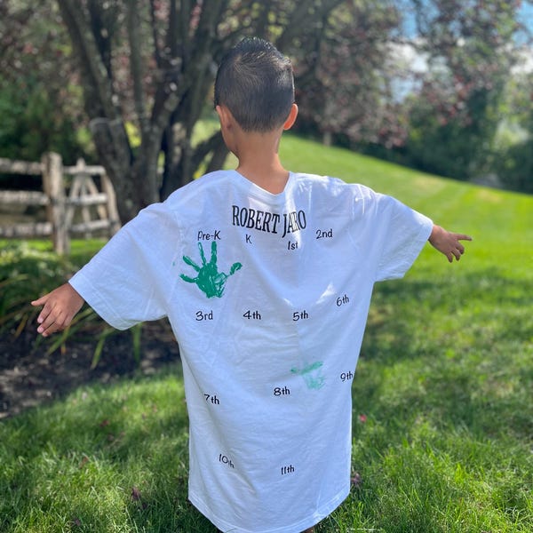 Class of 2038 2039 Handprint Shirt, Kindergarten, First Day of School ...