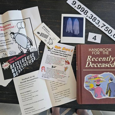 Handbook for the Recently Deceased Book / Handmade Prop, Halloween ...