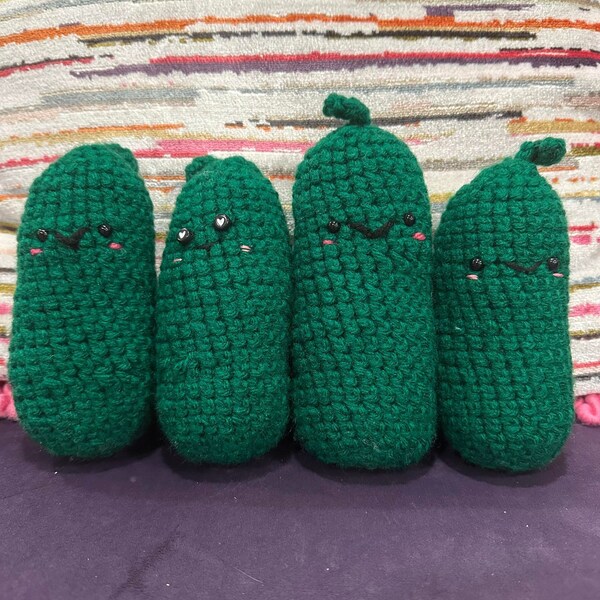 Crochet Emotional Support Pickle & Positive Poo Pattern Bundle (US ...