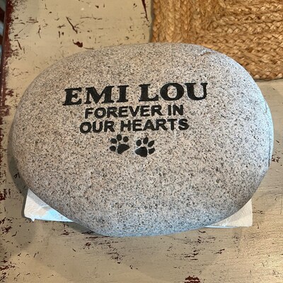 Family Tree Written in Stone Custom Carved River Rock Garden Decoration ...