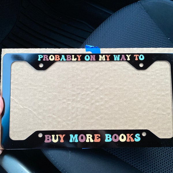 Book Lover License Plate Frame: Funny Bookish Car Accessories - Etsy