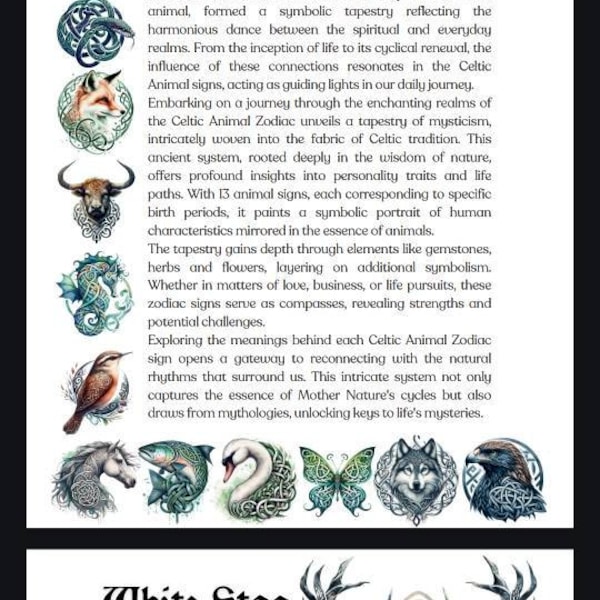 CELTIC Birth Trees - the Druid Zodiac | Instant Digital Download ...