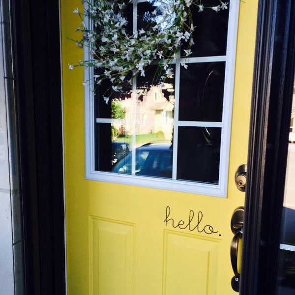 Hello Decal, Front Door Decals for Home and Office, Front Door House ...