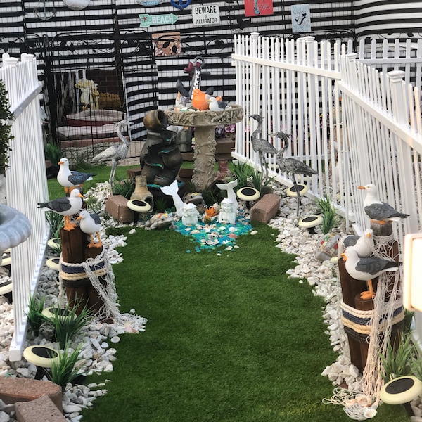 Handmade Nautical Seaside Small Pier Post Decoration With Rope Deck ...