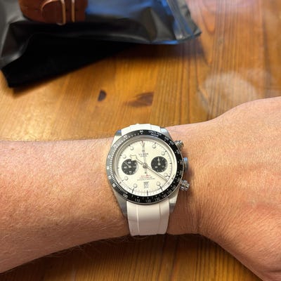 20mm Rubber BLACK Strap for Rolex Watches Older Style Cases 16610 16621 ...