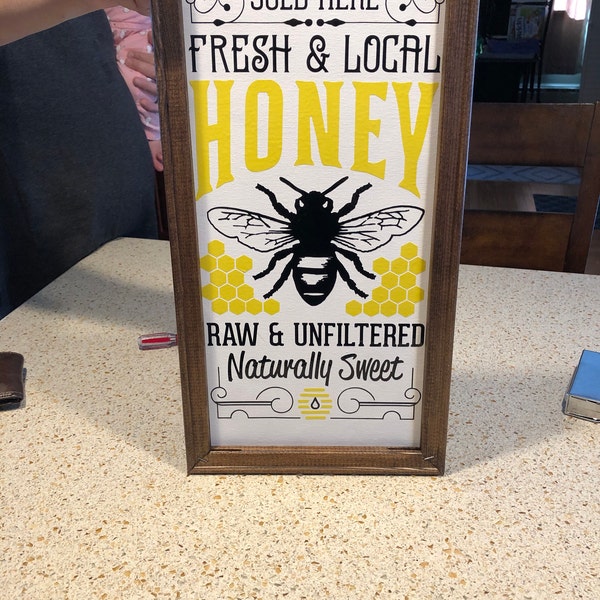 Fresh and Local Honey Svg. Raw and Unfiltered Honey Sign Design Svg ...