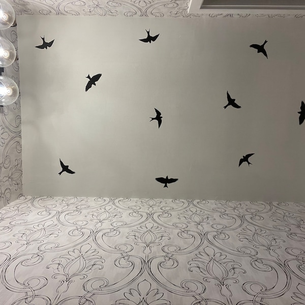 Flying Birds 3 Pc Stencil Kit - WALL ART STENCIL Instead of Decals ...