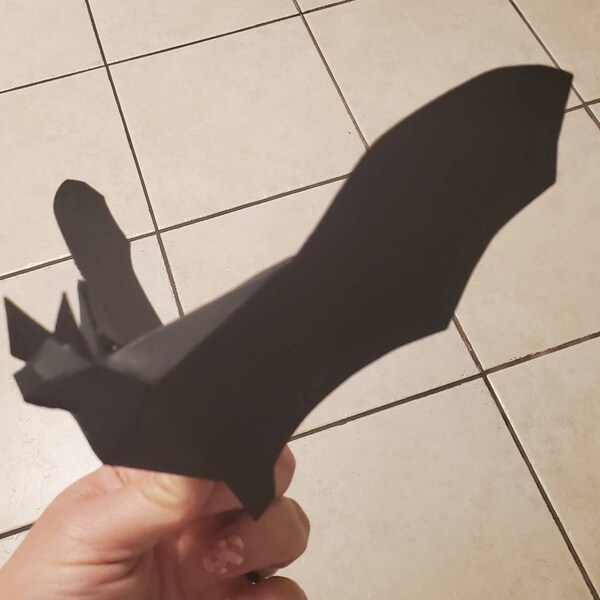Bat- PDF Papercraft Template, Halloween Decor, DXF and SVG Files for ...