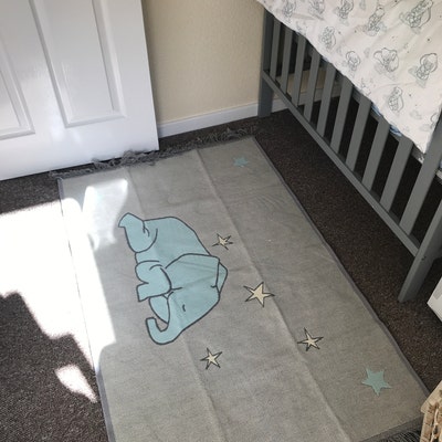 Elephant Nursery Rug, Nursery Decor, Children's / Kid's Nursery Play ...