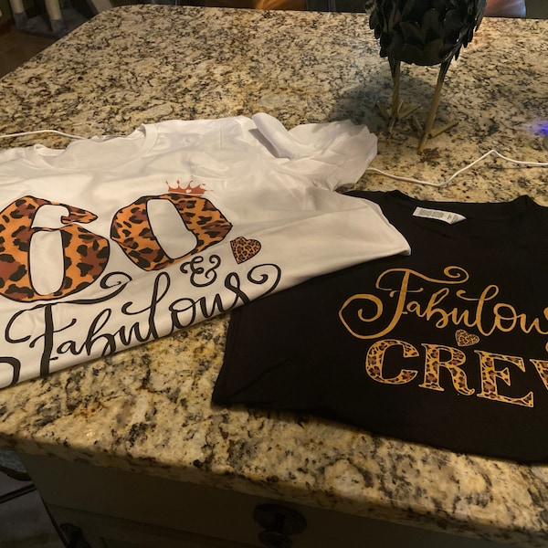 60th Birthday Shirt, Sixty and Fabulous Shirt, Leopard 60 and Fabulous ...