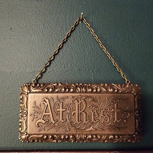 Victorian Coffin Plaque Ornament, Handmade, Cold Cast Bronze, Gothic ...