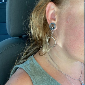 Ear weight dangle plug ear plug and tunnel 0g plug 00g plug | Etsy