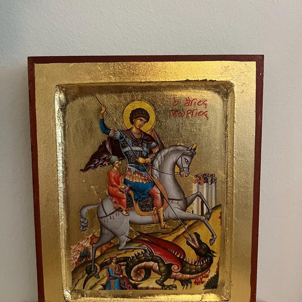 Synaxis of the Bodiless Powers Handmade Icon Golden Leaves Plated - Etsy