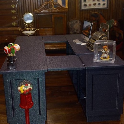 Miniature Writing Desk and Chair, With Working Drawers and Doors ...