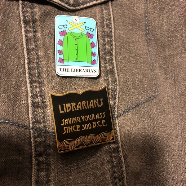 The Librarian Tarot Card Library Themed Soft Enamel Pin - Etsy