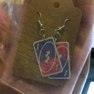 Uno Reverse Card Non-binary Earrings - Etsy