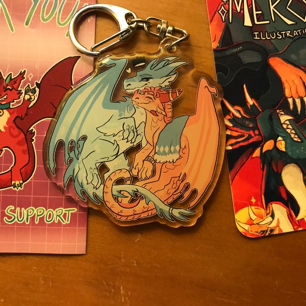 Queen Glacier and Princess Blaze [ Wings of Fire WOF Acrylic Charm ] - Etsy