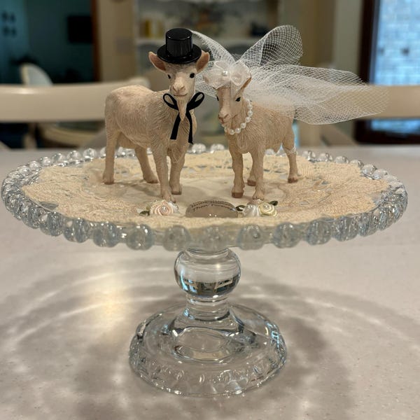 Goat Cake Topper-wedding-farm-animal-billy Goat-nanny Goat-funny-unique ...