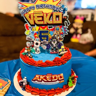 Akedo Warriors Cake Topper Birthday Pick Your Fav Characters - Etsy