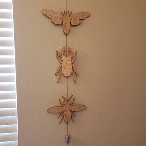 Insect Garland, Bug Wall Hanging, Wooden Insect Home Decor, Insect ...