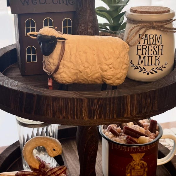 Farmhouse Wood Book Stack Home Sweet Home Book Bundle Tiered Tray Decor ...