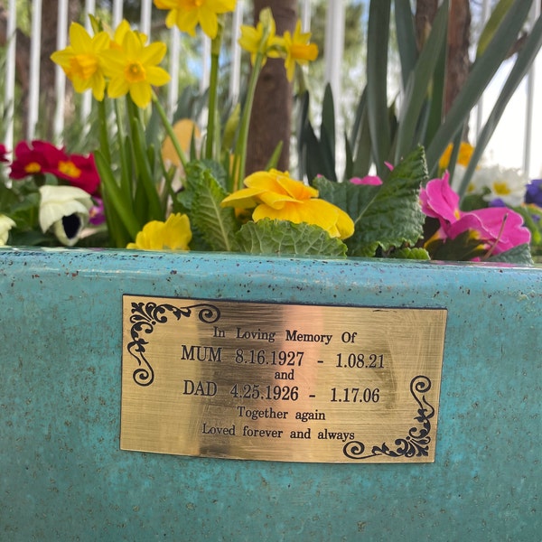 Memorial Plaque, Bench Sign, Personalised Plaque, Engraved Plaque ...