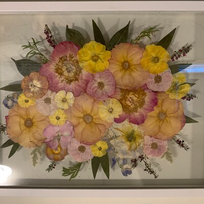 11x14 Custom Floral Shadow Box Wedding Flower Shadow Box - Etsy