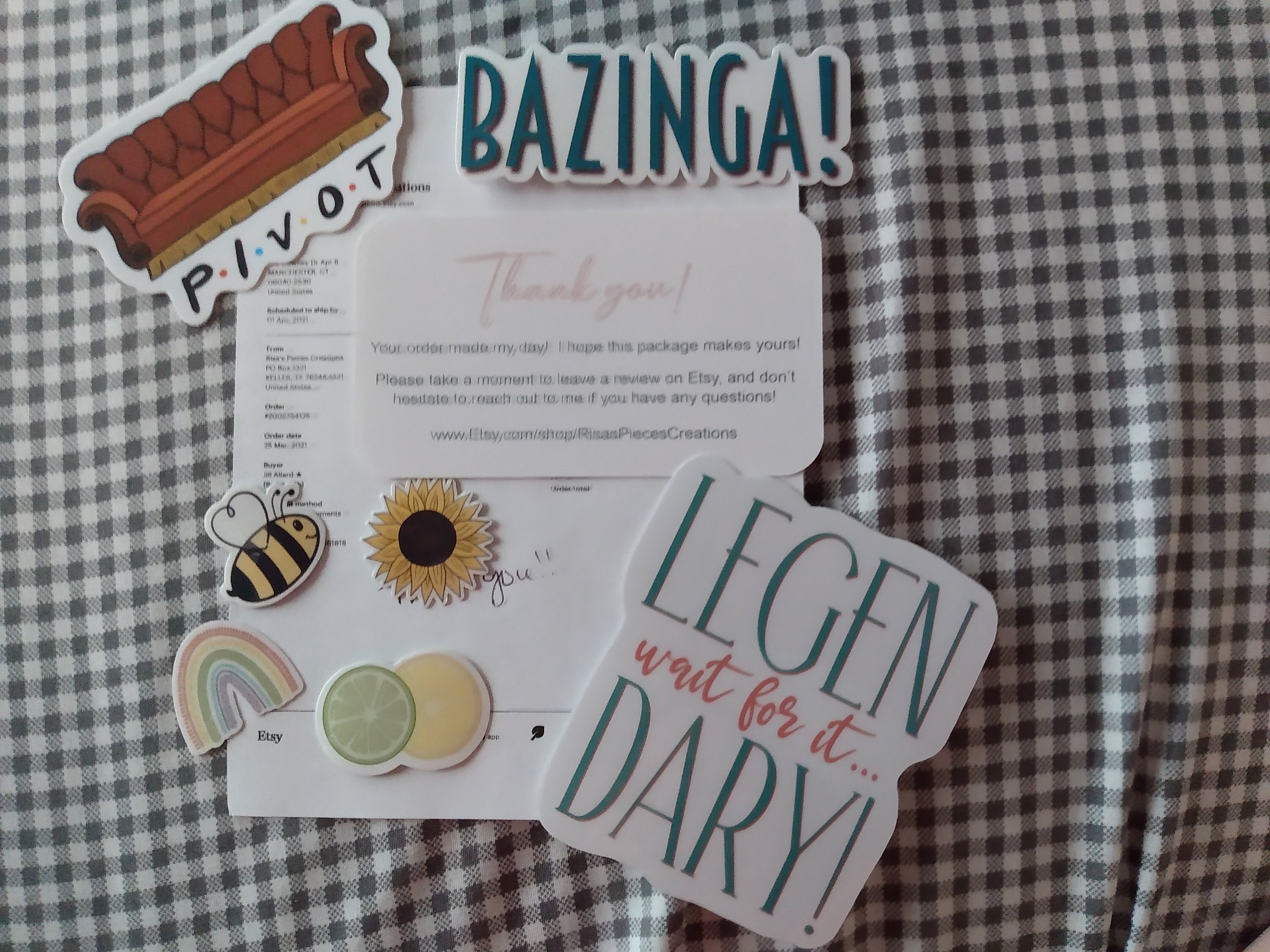 Pivot Friends Couch Sticker Ross Geller Quote Friends TV | Etsy