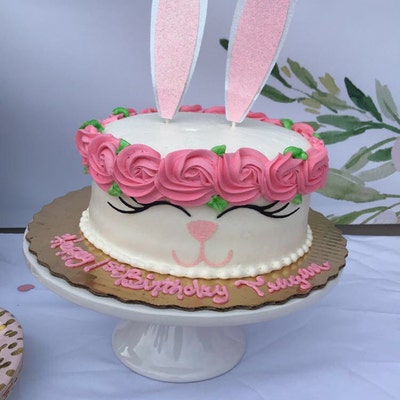Bunny Face Cake Topper Easter Cake Topper Happy Easter Cake - Etsy