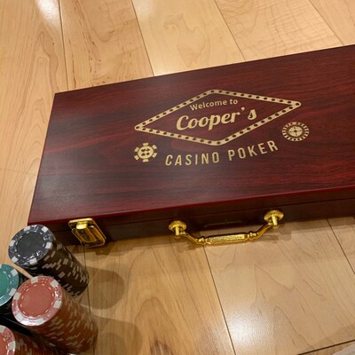 Poker Player Gifts, Poker Set, Personalized Poker Case, Engraved Poker ...