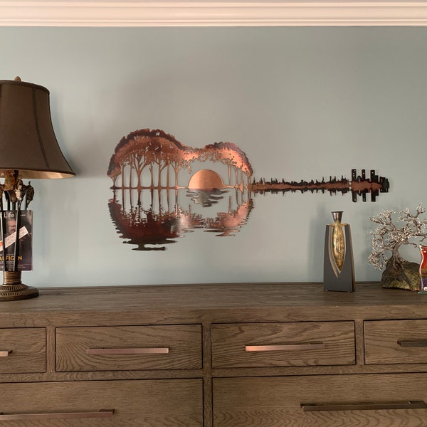 Abstract Guitar Metal Wall Art | Metal Guitar Art | Abstract Guitar ...