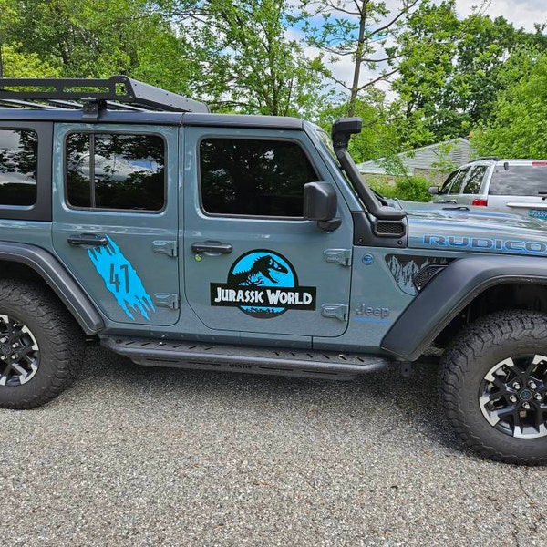 Custom 5 Piece Set Jurassic World Colored Dinosaur Compatible for Jeep ...