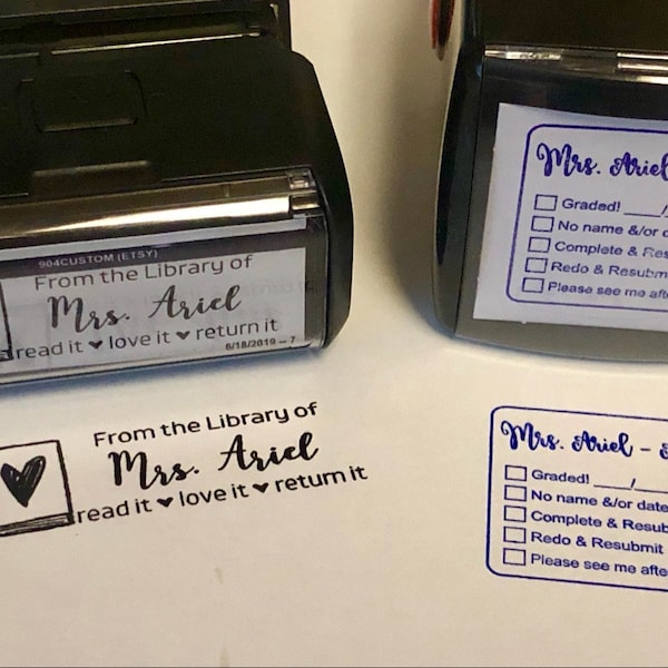 Customized Librarian Stamp, From the Library of Script Stamps, Self ...