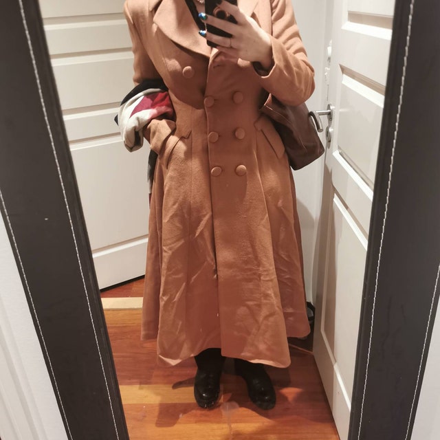 Double Breasted Wool Coat, Women's Winter Wool Coat, Brown Double Breasted Wool Coat, Women's Winter Wool Coat, Brown