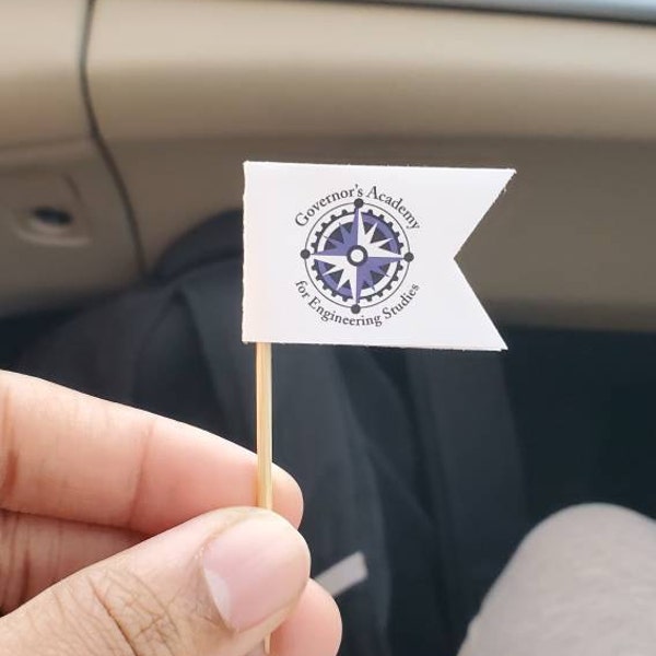 Business Logo Cupcake Flags Toothpick Flags Personalized Corporate Logo ...