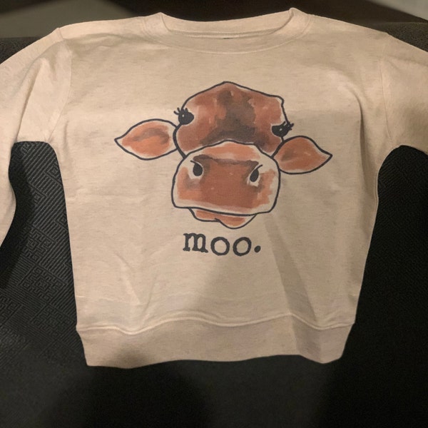 Moo Cow Toddler Long Sleeve, Toddler Cow Shirt, Farm Theme Toddler ...