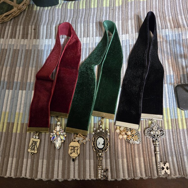 Ribbon Bookmark Velvet Ribbon Reader Gift Page Holder Cute Bookmark ...