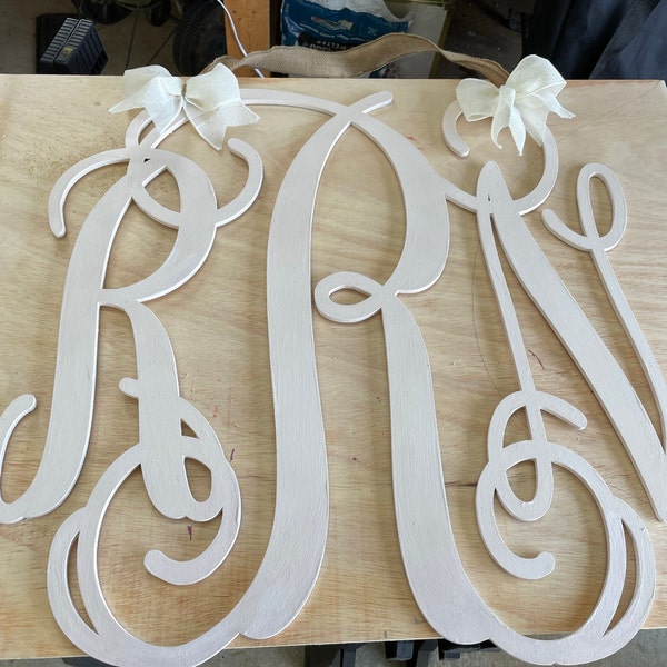 Wooden Monogram - Monogram Wall Hanging - Wedding Monogram - Wooden ...