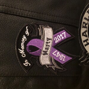 Custom Embroider Memorial Circle Biker Patch - Etsy