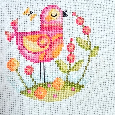 Pink Floral Pendibule Ornament Durene J Cross Stitch DJXS2363 - Etsy UK