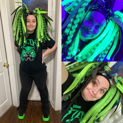 Clip-in 12 Hair Extensions Neon Pink Leopard Print Emo Scene Extension ...