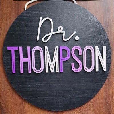 Flower Custom Name Plate for Desk, Customized Acrylic Plate Gift for ...