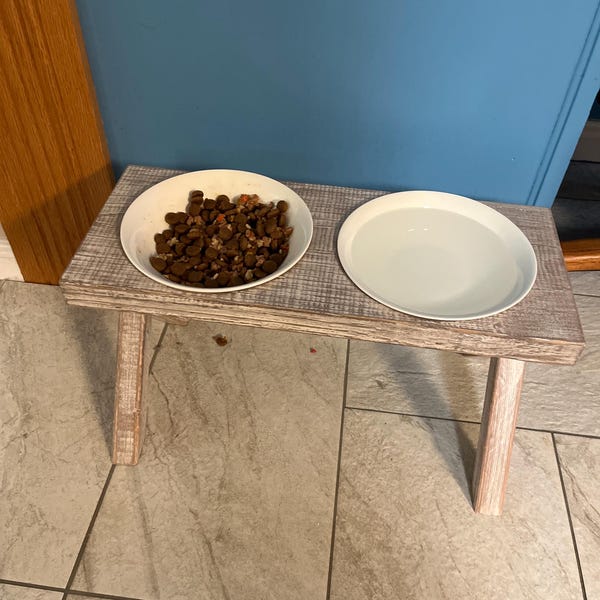 Dog Bowl, Dog Bowl Stand, Elevated Dog Bowl Feeder, Sage Green Color ...