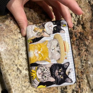 Cats With Fish Armored RFID Wallet RFID Protection Hard Case | Etsy