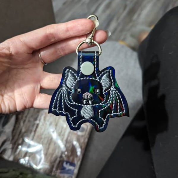 Bat Keychain, Bat Key Chain, Bat Zipper Pull, Bat Gift, Bat Bag Tag ...