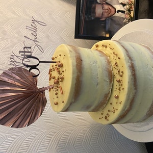 Acrylic Happy Birthday Cake Topper and Cake Charm, Double Layer Cake ...