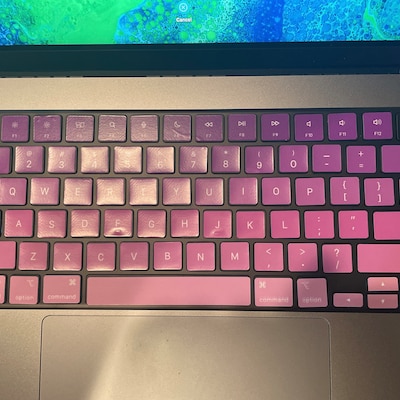 Changing Purple Keyboard Stickers Laptop Keyboard Cover Vinyl MacBook ...