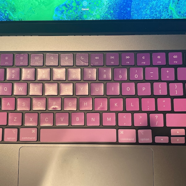 Changing Purple Keyboard Stickers Laptop Keyboard Cover Vinyl MacBook ...
