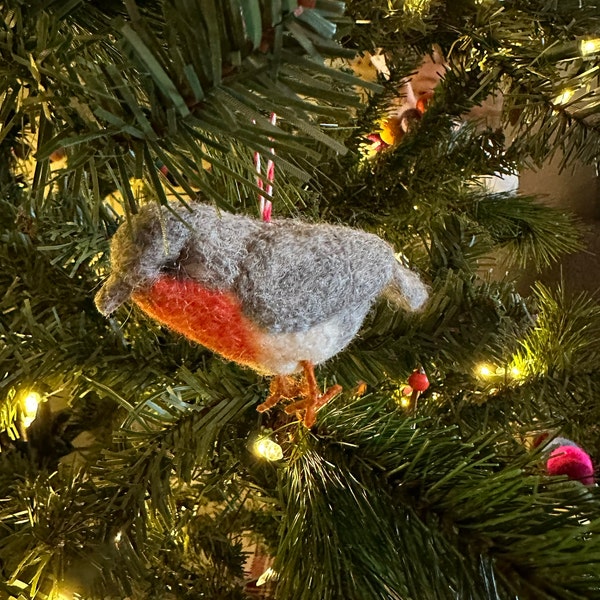Tufted Bird Christmas Ornament - Fair Trade Robin Handmade in Nepal - Etsy