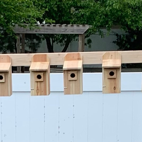 2 Cedar Bluebird Houses-hand Crafted, Rough Cut Cedar - Etsy